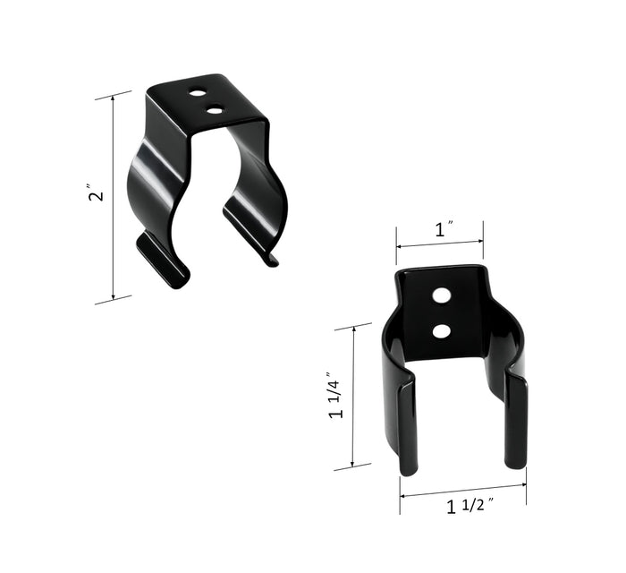 Spring Steel Gripper Clip - Black Nylon Coated - 1 1/2"- 1 7/8" (#250-